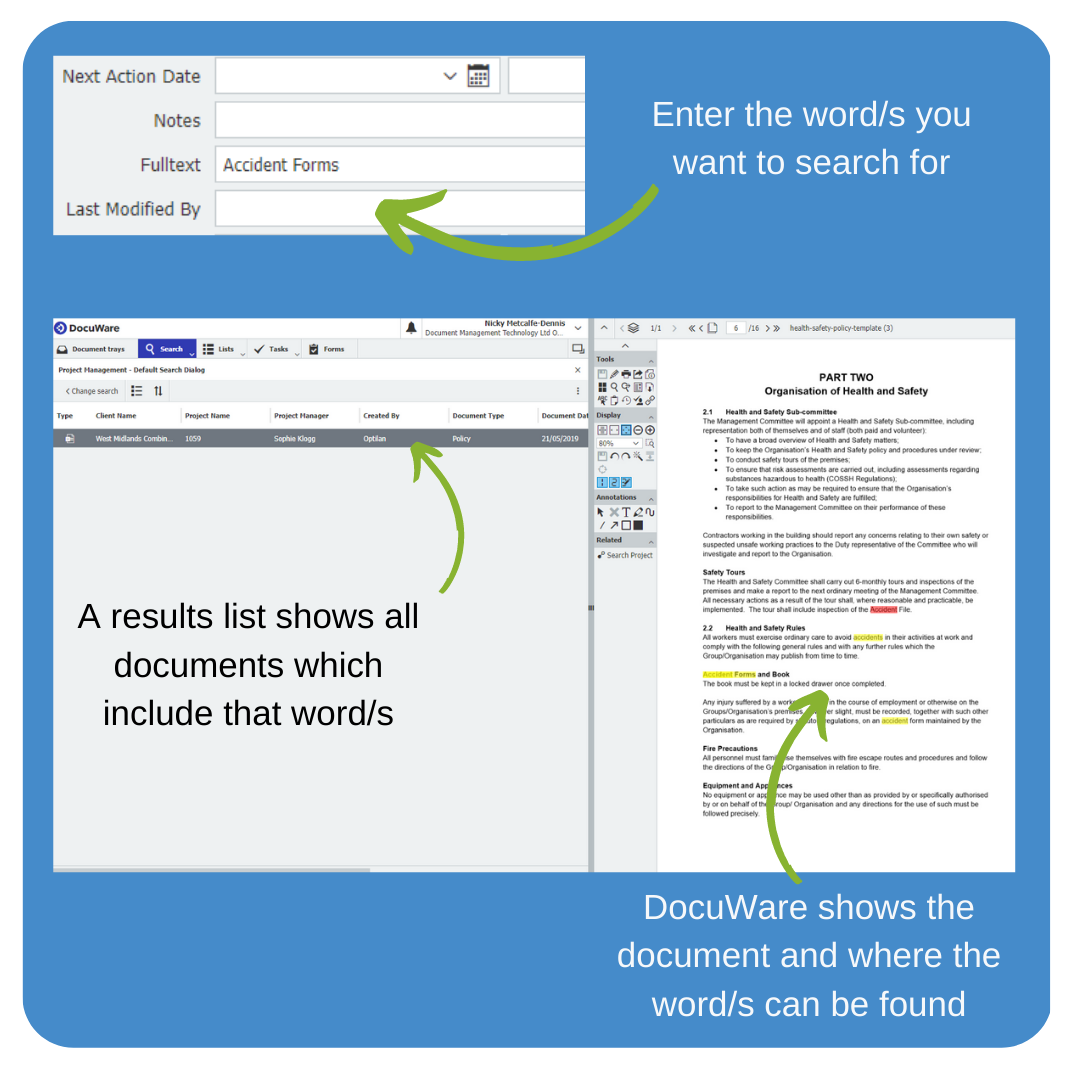How To Use Full Text Search With DocuWare | DocTech